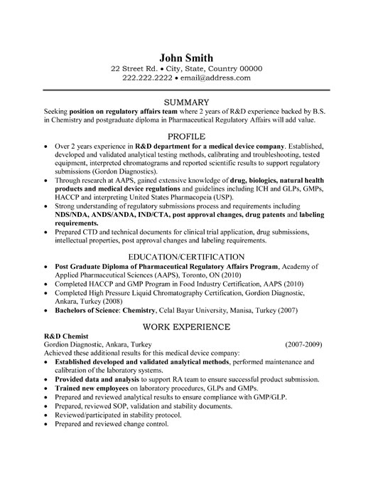 Science Resume Templates, Samples & Examples | Resume Templates 101