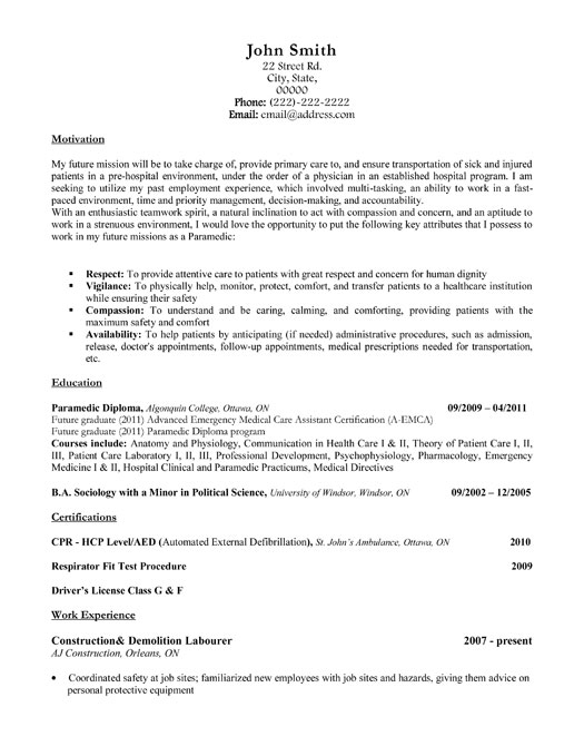 Construction Resume Templates, Samples & Examples | Resume Templates 101