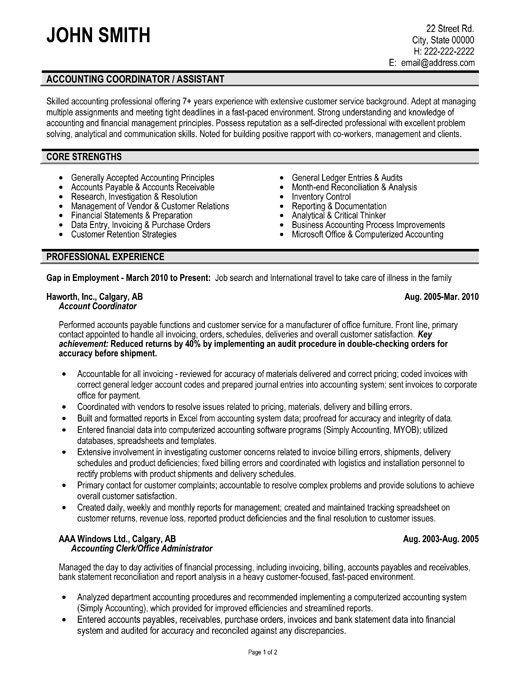 Accounting Resume Templates, Samples & Examples | Resume Templates 101