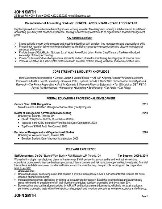 Accounting Resume Templates, Samples & Examples | Resume Templates 101