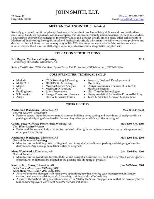 Engineering Resume Templates, Samples & Examples | Resume Templates 101