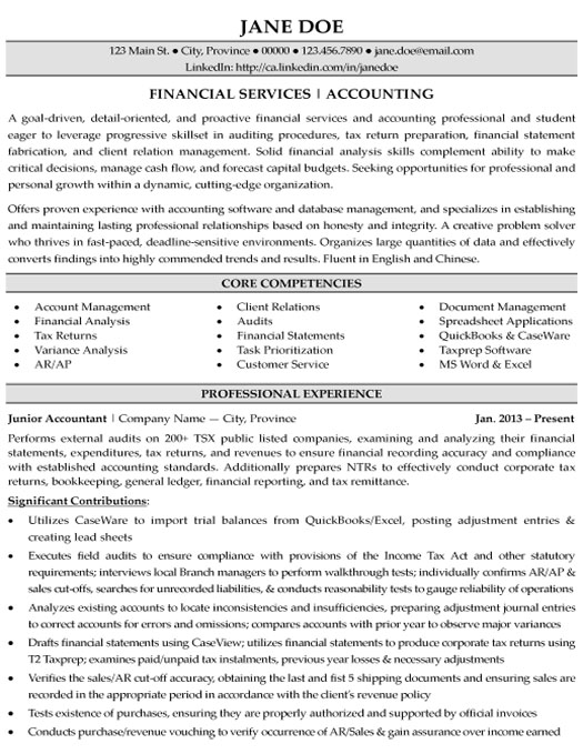 Accounting Resume Templates, Samples & Examples | Resume Templates 101
