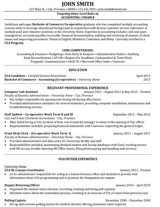 Accounting Resume Templates, Samples & Examples | Resume Templates 101