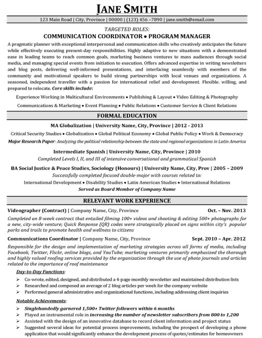 Management Resume Templates, Samples & Examples | Resume Templates 101