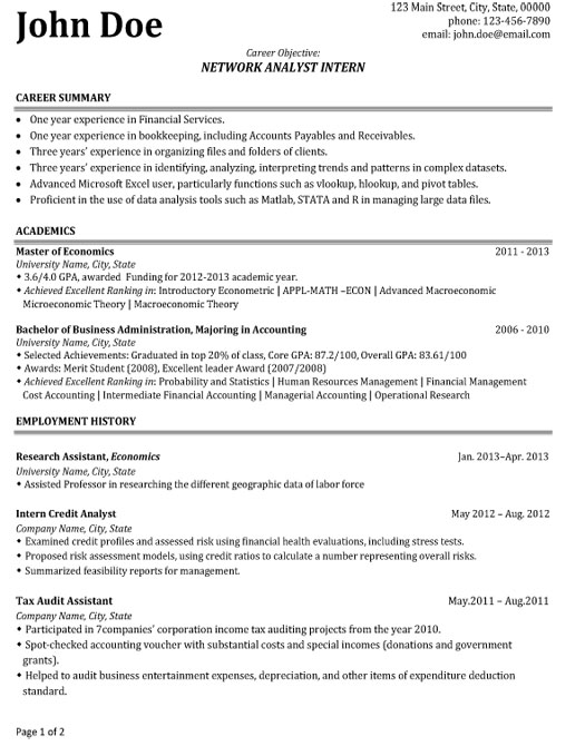 Accounting Resume Templates, Samples & Examples | Resume Templates 101