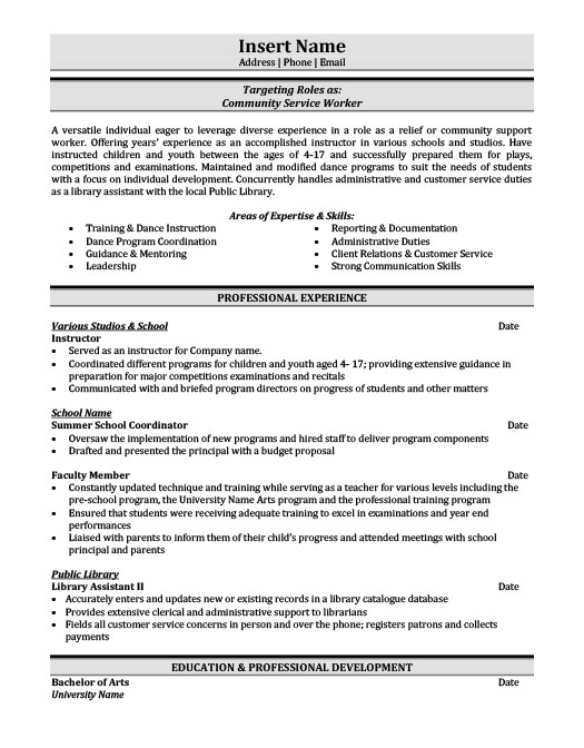 Government Resume Templates, Samples & Examples | Resume Templates 101