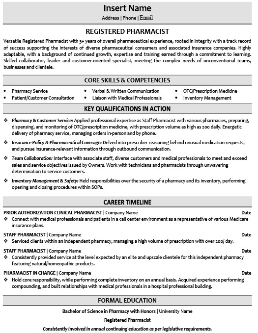 Pharmaceutical Resume Templates, Samples & Examples | Resume Templates 101