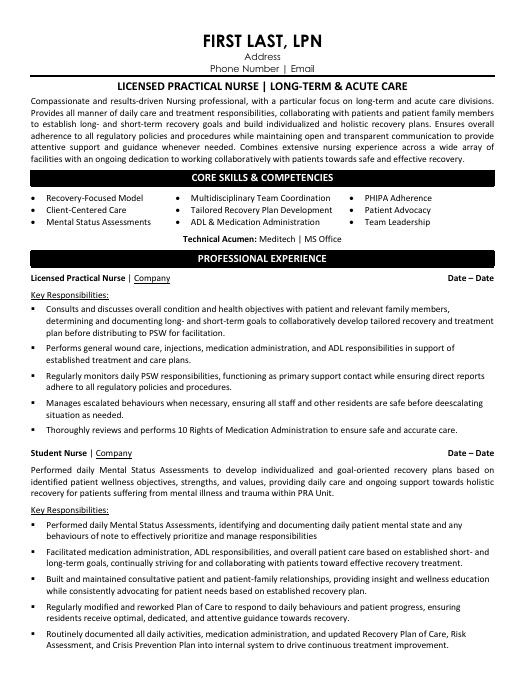 Healthcare Resume Templates, Samples & Examples | Resume Templates 101