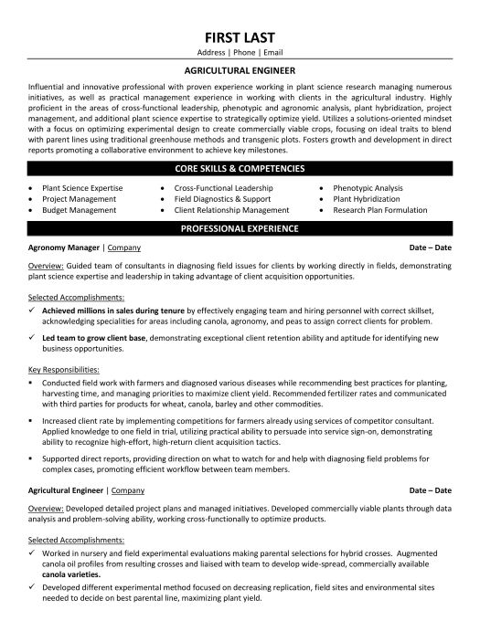 Engineering Resume Templates, Samples & Examples | Resume Templates 101